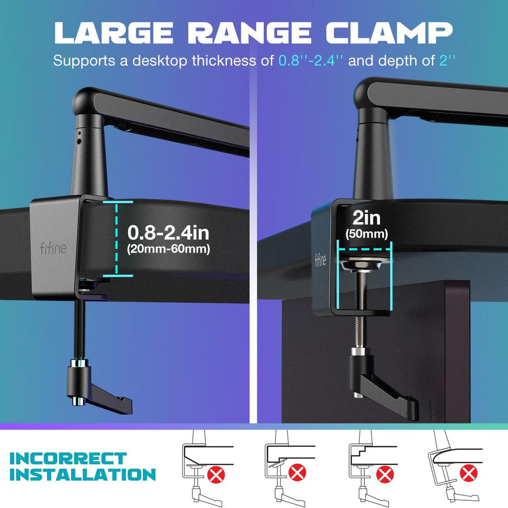 FIFINE BM88 Low Profile Microphone Boom Arm Stand – FIFINE Official