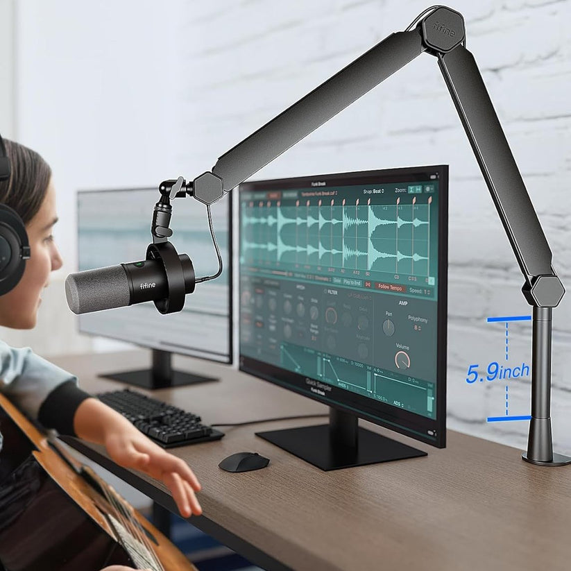 FIFINE BM66 Microphone Boom Arm Stand – FIFINE Official