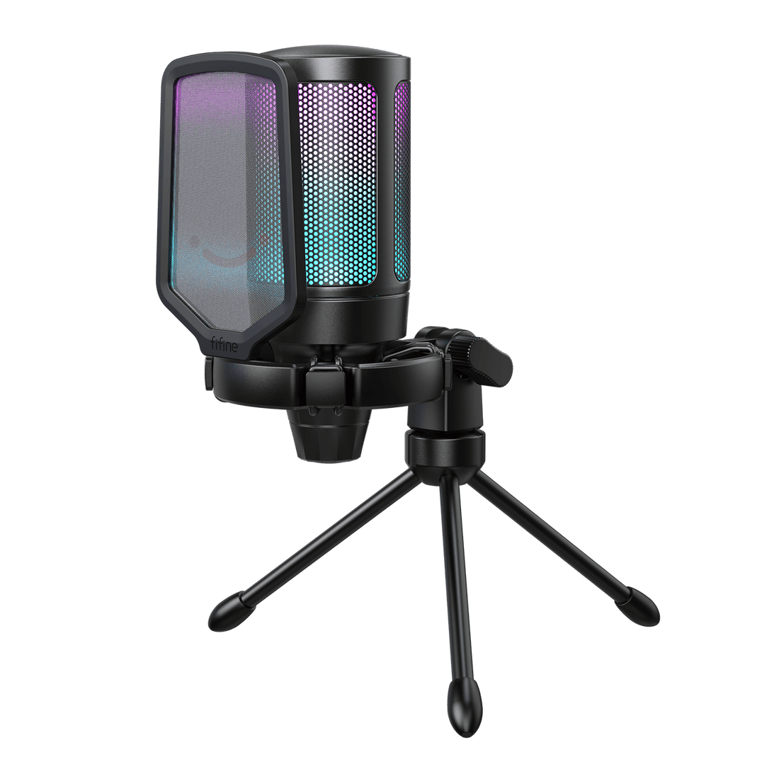 FIFINE AmpliGame A6V USB Condenser Microphone with RGB – FIFINE Official