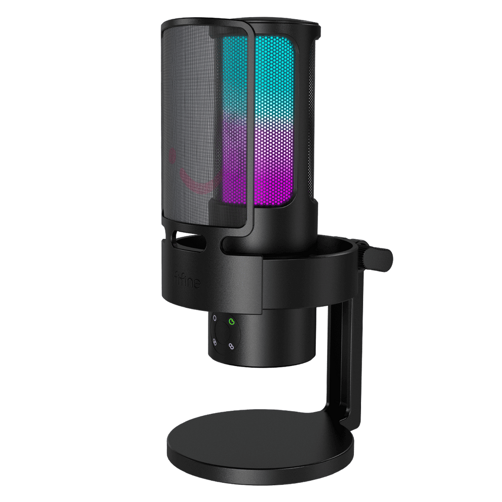 FIFINE AmpliGame A8Plus USB Condenser Micrphone with RGB – FIFINE Official