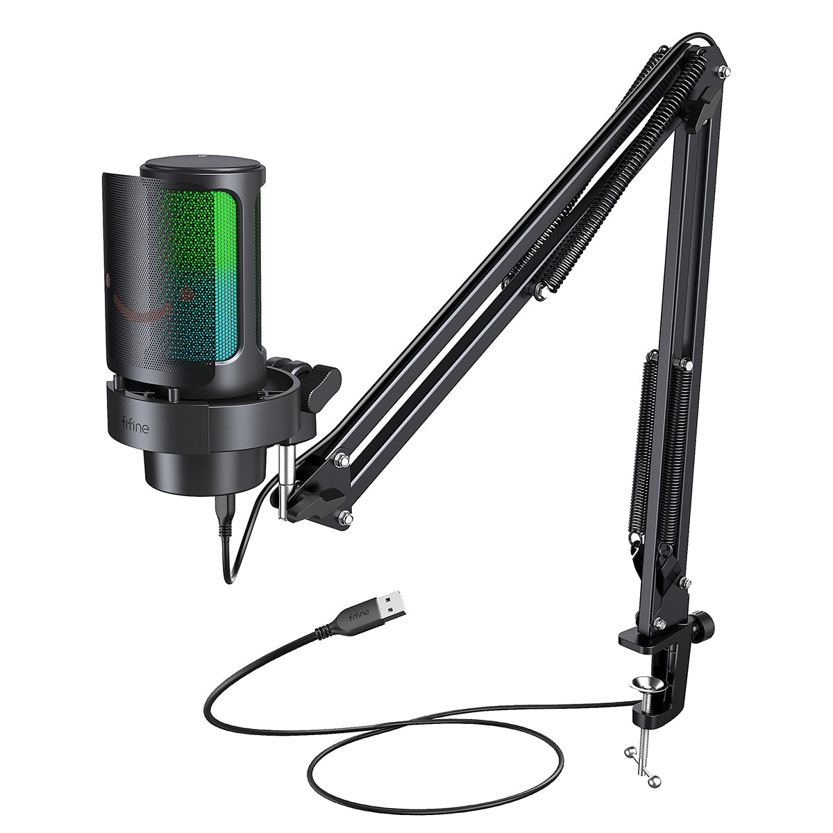 FIFINE AmpliGame A8T Condenser Microphone Kit with Boom Arm Stand ...