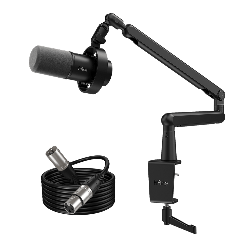 FIFINE Podcasting & Streaming Standard Bundle Kit: K688 Microphone + B ...