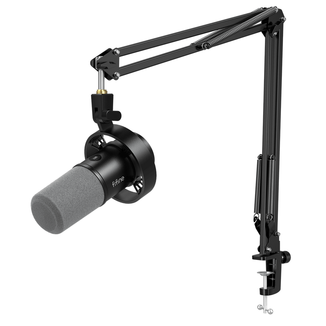 FIFINE AmpliTank K688CT USB/XLR Dynamic Microphone Kit with Boom Arm S ...