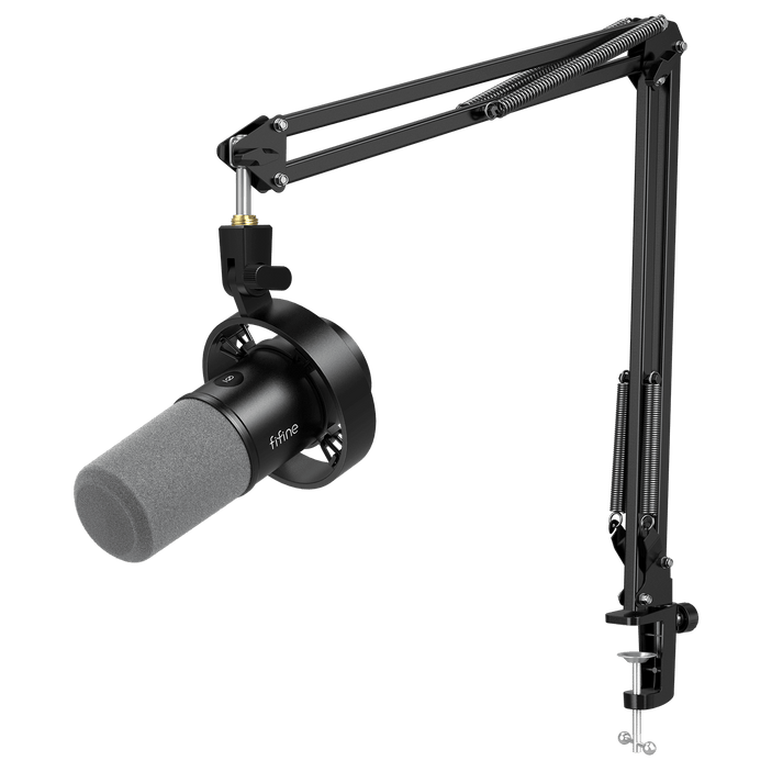 FIFINE AmpliTank K688CT USB/XLR Dynamic Microphone Kit with Boom Arm S ...