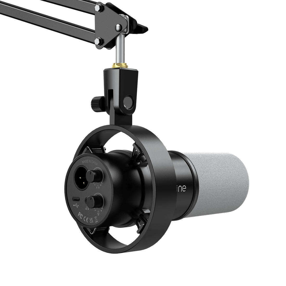 FIFINE AmpliTank K688CT USB/XLR Dynamic Microphone Kit with Boom Arm S ...