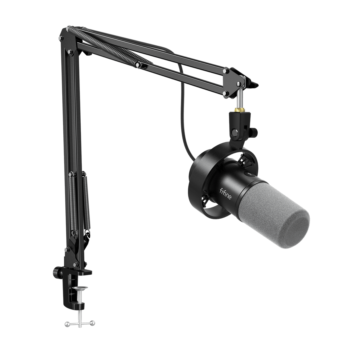 FIFINE AmpliTank K688CT USB/XLR Dynamic Microphone Kit with Boom Arm S ...
