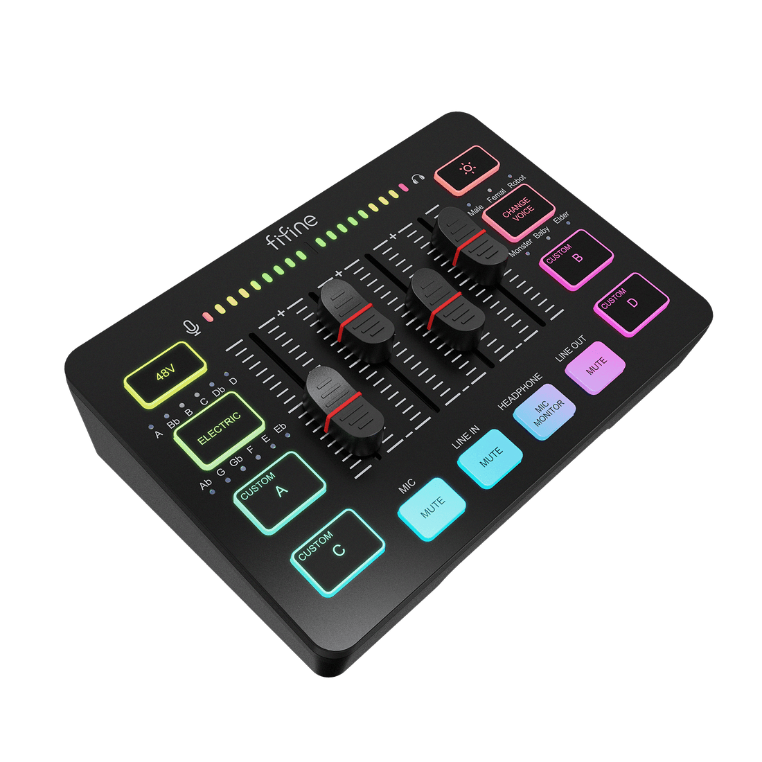 FIFINE AmpliGame SC3 Gaming Audio Mixer with RGB – FIFINE Official