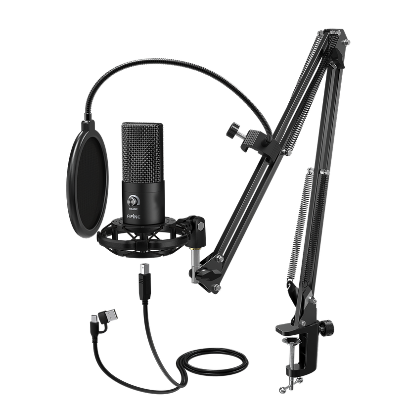 FIFINE T669 USB Condenser Microphone Kit with Boom Arm Stand – FIFINE ...