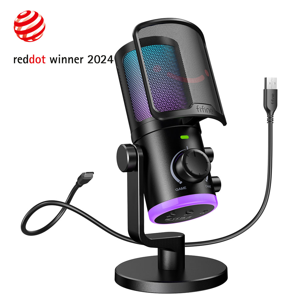 FIFINE AmpliGame AM6 USB Condenser Microphone – FIFINE Official
