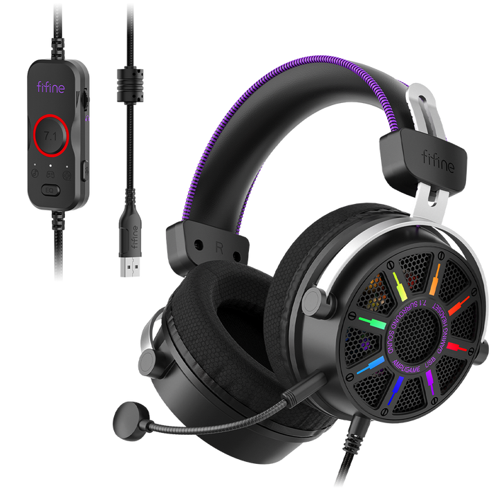 FIFINE AmpliGame H19 Wired Open-Back Gaming Headset with RGB – FIFINE ...