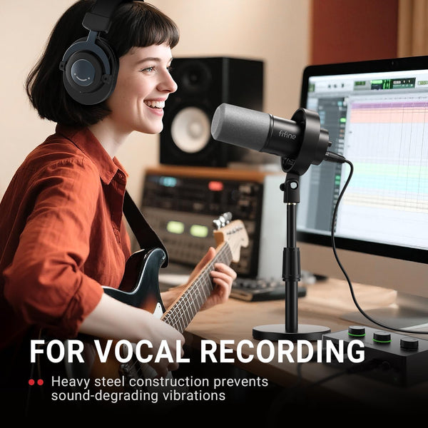 FIFINE BS1 Desktop Microphone Stand with Telescope Tube – FIFINE Official