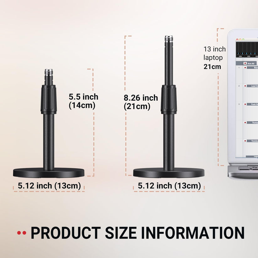 FIFINE BS1 Desktop Microphone Stand with Telescope Tube – FIFINE Official