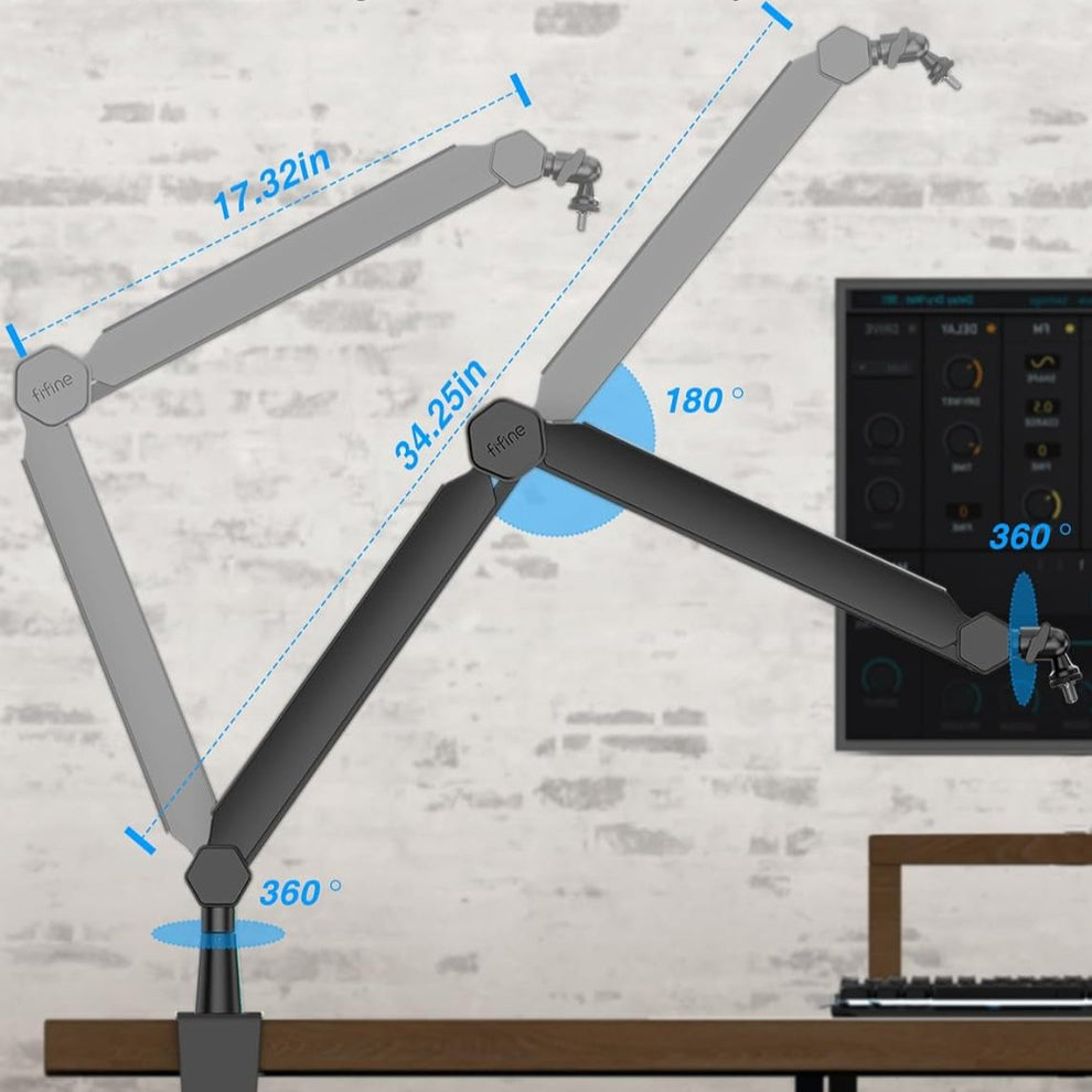 FIFINE BM66 Microphone Boom Arm Stand – FIFINE Official