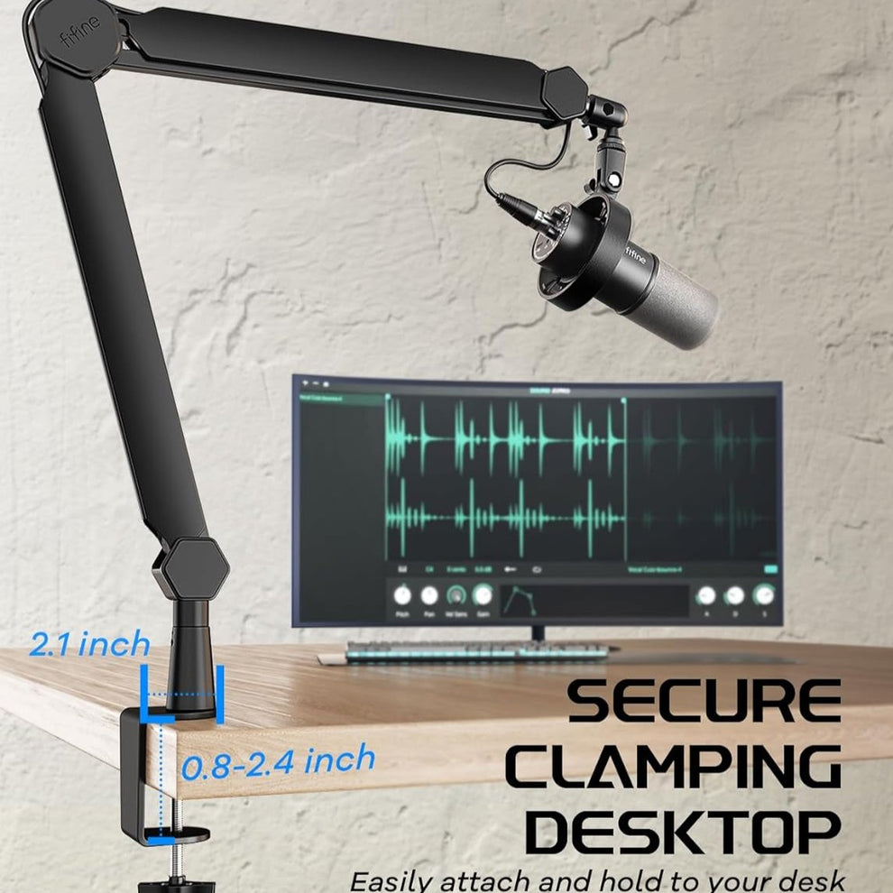 FIFINE BM66 Microphone Boom Arm Stand – FIFINE Official