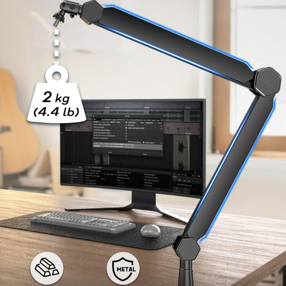 FIFINE BM66 Microphone Boom Arm Stand – FIFINE Official