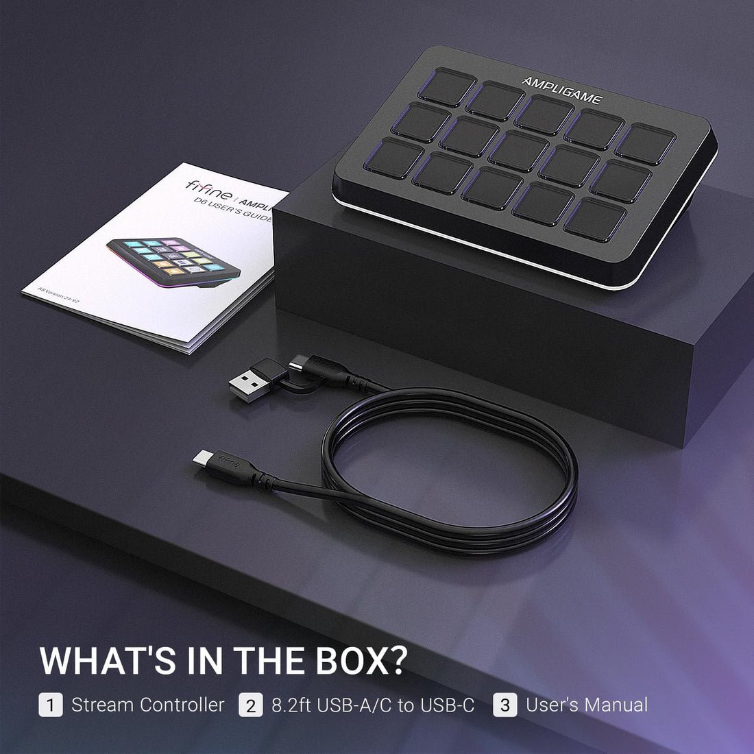 FIFINE AmpliGame D6 Stream Controller Deck with RGB – FIFINE Official