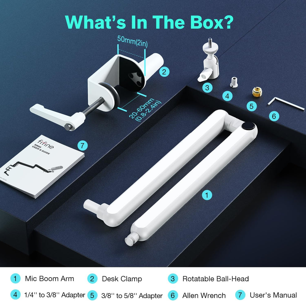 FIFINE BM88 Low Profile Microphone Boom Arm Stand – FIFINE Official