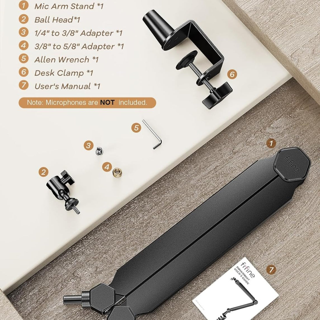 FIFINE BM66 Microphone Boom Arm Stand – FIFINE Official