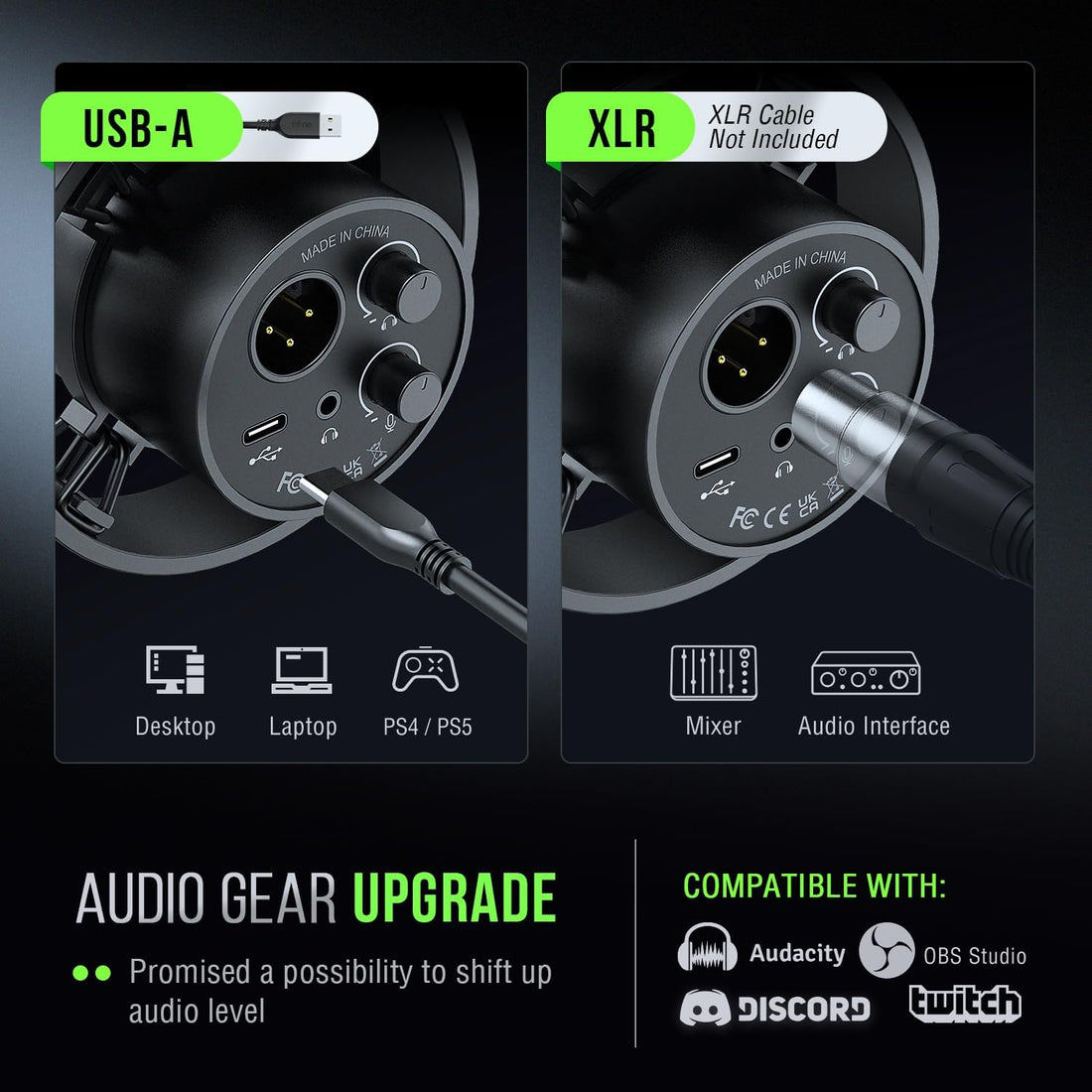 FIFINE Recording Kit: K688 Dynamic Microphone+BS1 Desktop Mic Stand ...