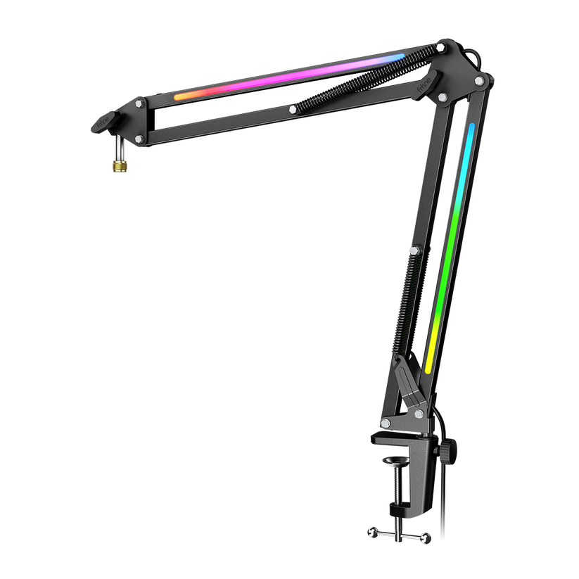 FIFINE AmpliGame BM38 RGB Microphone Boom Arm Stand – FIFINE Official
