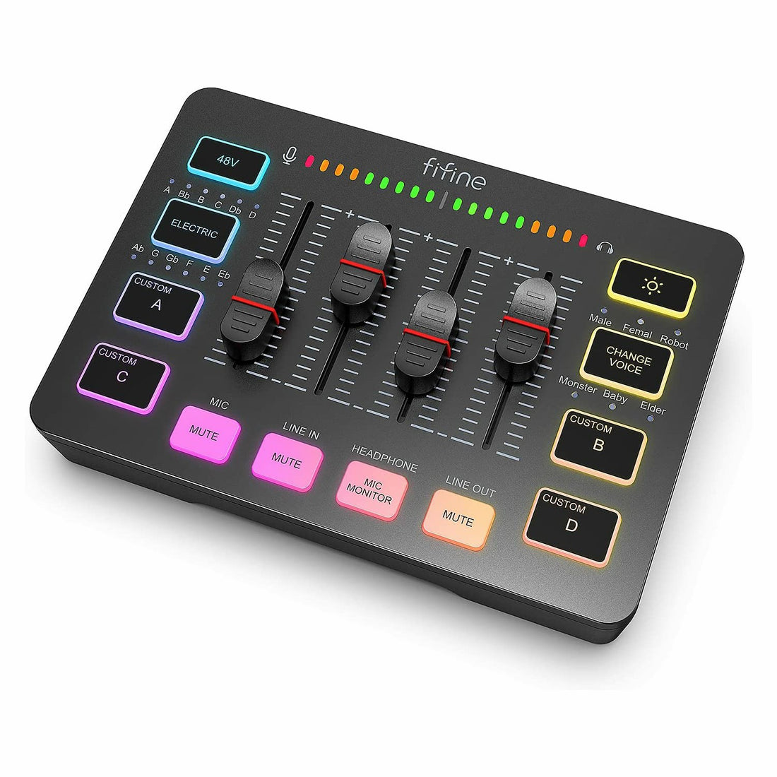FIFINE AmpliGame SC3 Gaming Audio Mixer with RGB – FIFINE Official