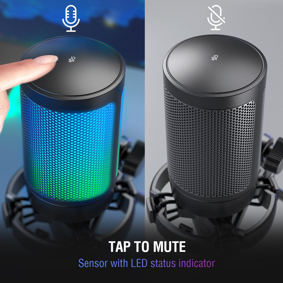 FIFINE AmpliGame A6V USB Condenser Microphone with RGB – FIFINE Official