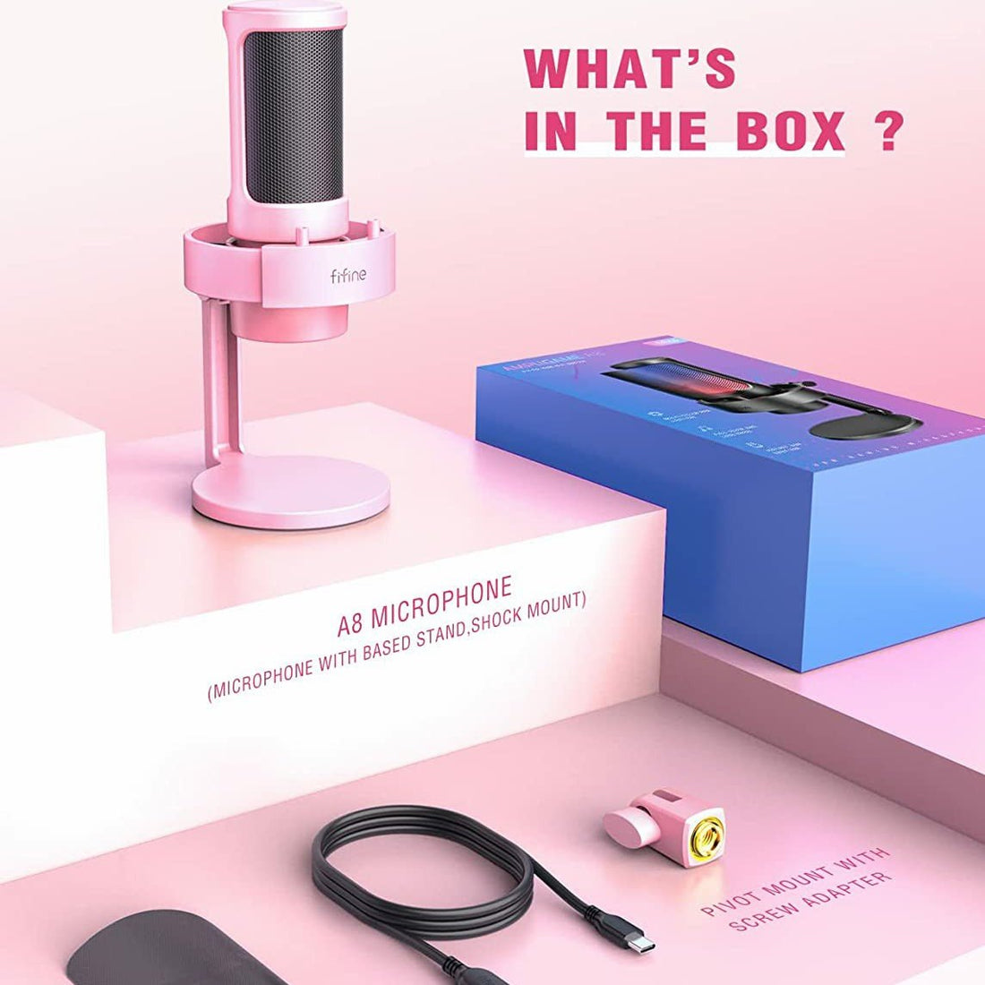 FIFINE AmpliGame A8 USB Condenser Microphone – FIFINE Official